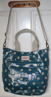 Cath Kidston Button Spot Cross Body Bag. Blue with cream polka dots ...