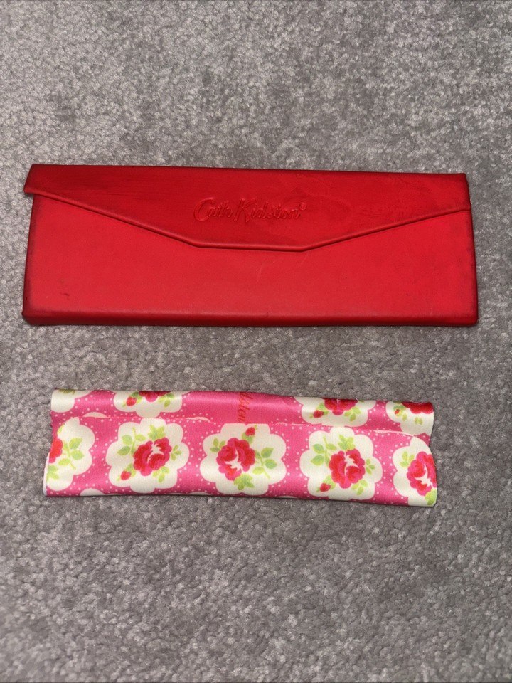 Cath Kidston red triangle glasses / sunglasses case & cloth | eBay UK