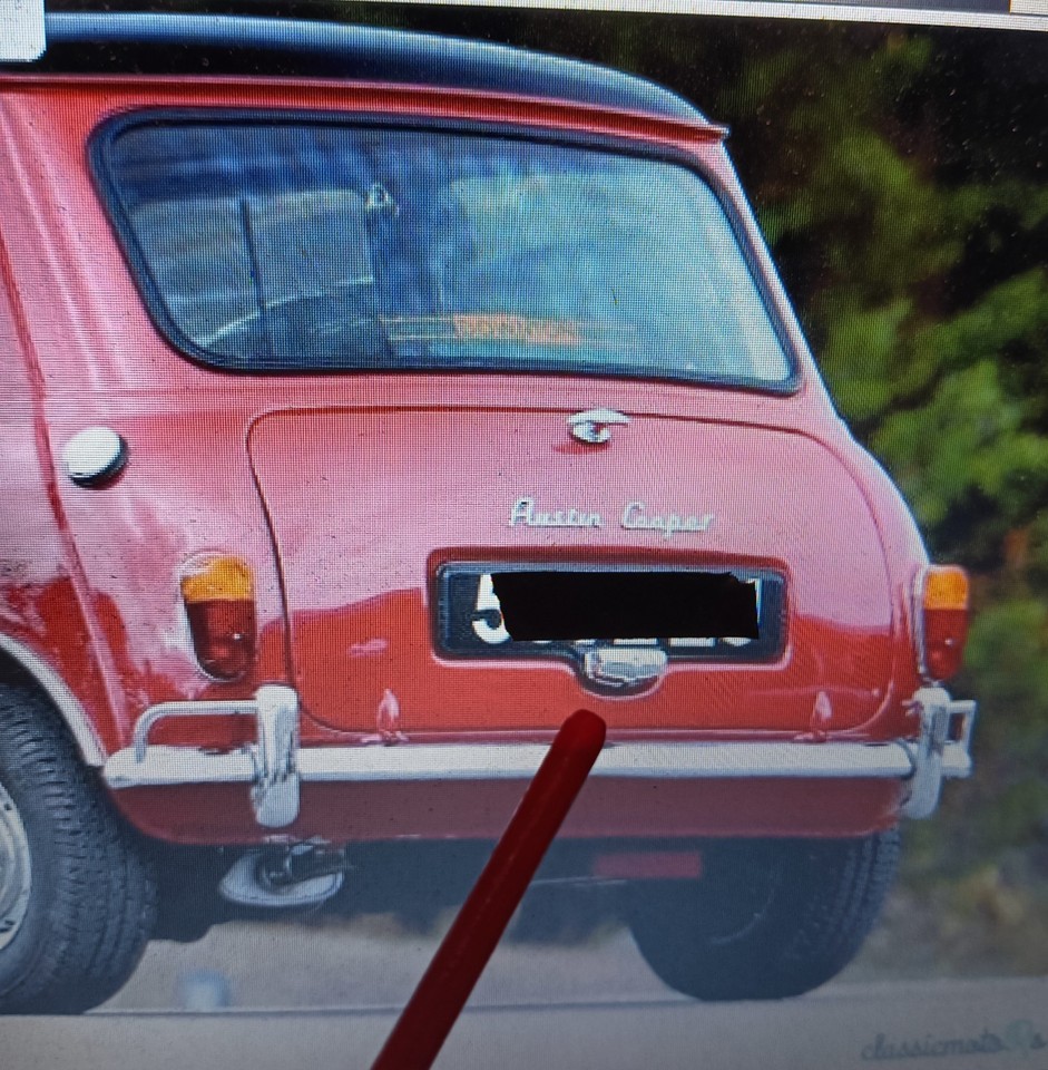 CLASSIC BMC MINI MK1 COOPER 970s 1071s NUMBERPLATE LAMP NEW OLD STOCK ...