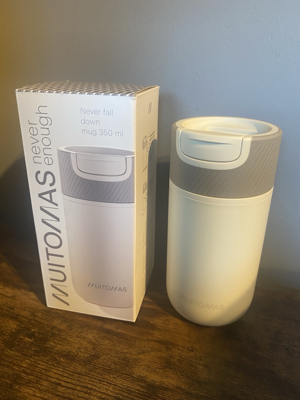 Muitomas never enough Never Fall Down Mug 350ml new boxed | eBay UK