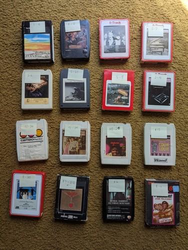 Lot of 16 8-track Tapes - Singer-Songwriter & Folk-Rock 8 Track Tapes ...