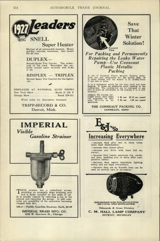 1927 PAPER AD CAR AUTO Tokheim Cut 600 Visible Gasoline Pump E & J Type ...