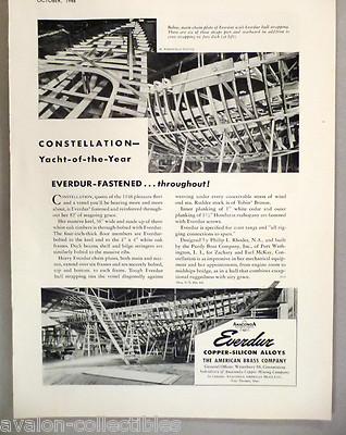 Everdur Copper-Silicon Alloys for Boat, Yacht PRINT AD - 1948 ~American ...