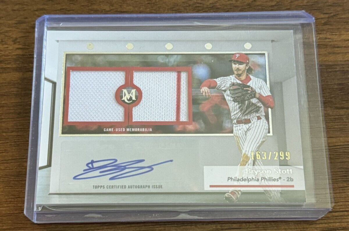 2024 Topps Museum Bryson Stott Signature Swatches Dual Relic Auto /299 ...