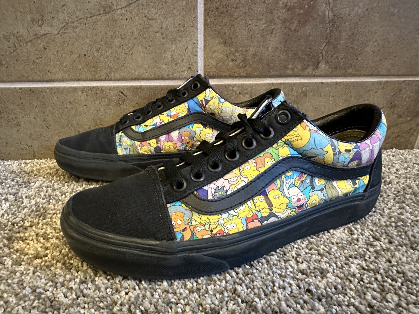 Vans old skool black Bart Simpson Family Tree Skate S… - Gem