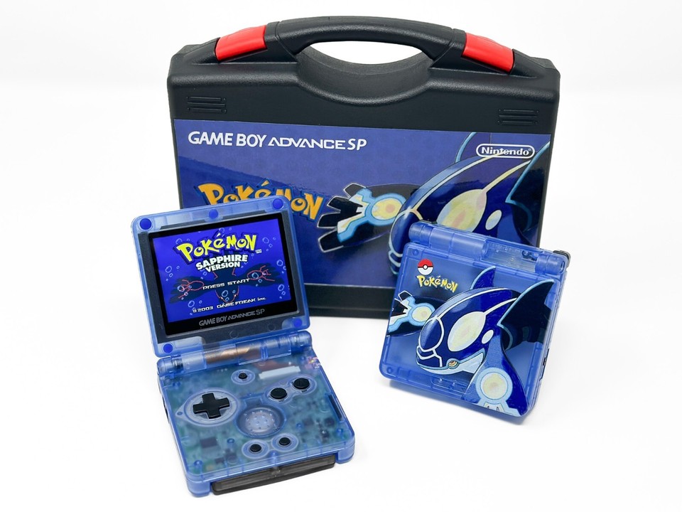 Nintendo Game Boy Advance SP System GBA SP IPS LCD 101 POKEMON UV ...