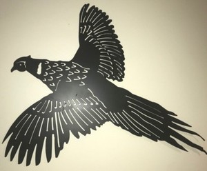NEW Bespoke metal flying pheasant silhouette / cut out 2D perfect ...