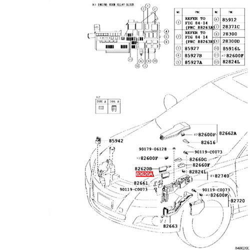 +Fusible Link Fuse Block 82620-33030 for Toyota 2007-11 Camry 2009-15 ...