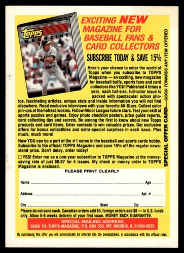 1990 Topps Company Store #NNO Topps Magazine | eBay
