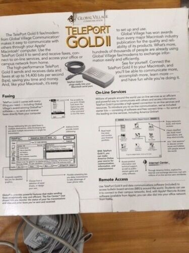 Global Village Communications Teleport Gold II Fax/Modem for Macintosh ...