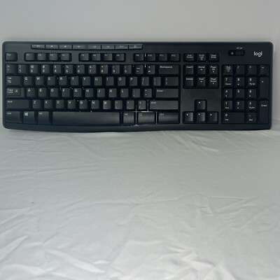 Logitech K270 Wireless Black Keyboard No USB Receiver- Used | eBay