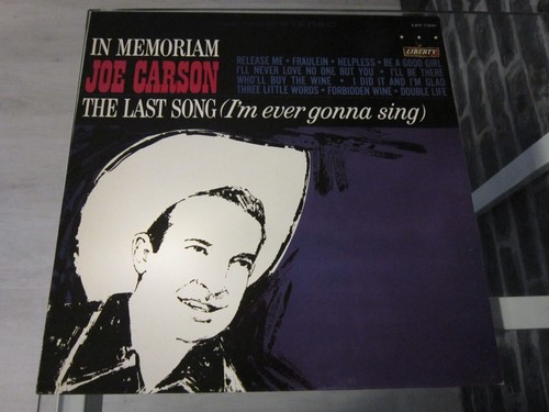 Vinyle LP 33T Joe Carson - In Memoriam . 1984. | eBay