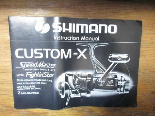 Shimano Custom-X Instruction Manual Speed Master VGC | eBay
