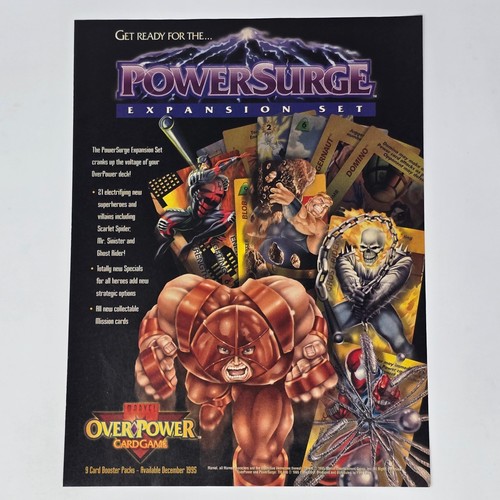 PowerSurge Expansion Set Marvel Over Power Card Game Print Ad/Poster ...