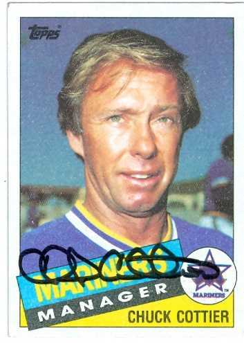 Chuck Cottier autographed Baseball Card (Seattle Mariners) 1985 Topps ...