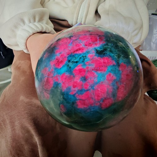 4.18LB Natural crystal Red and green beryl ball Reiki Healing | eBay