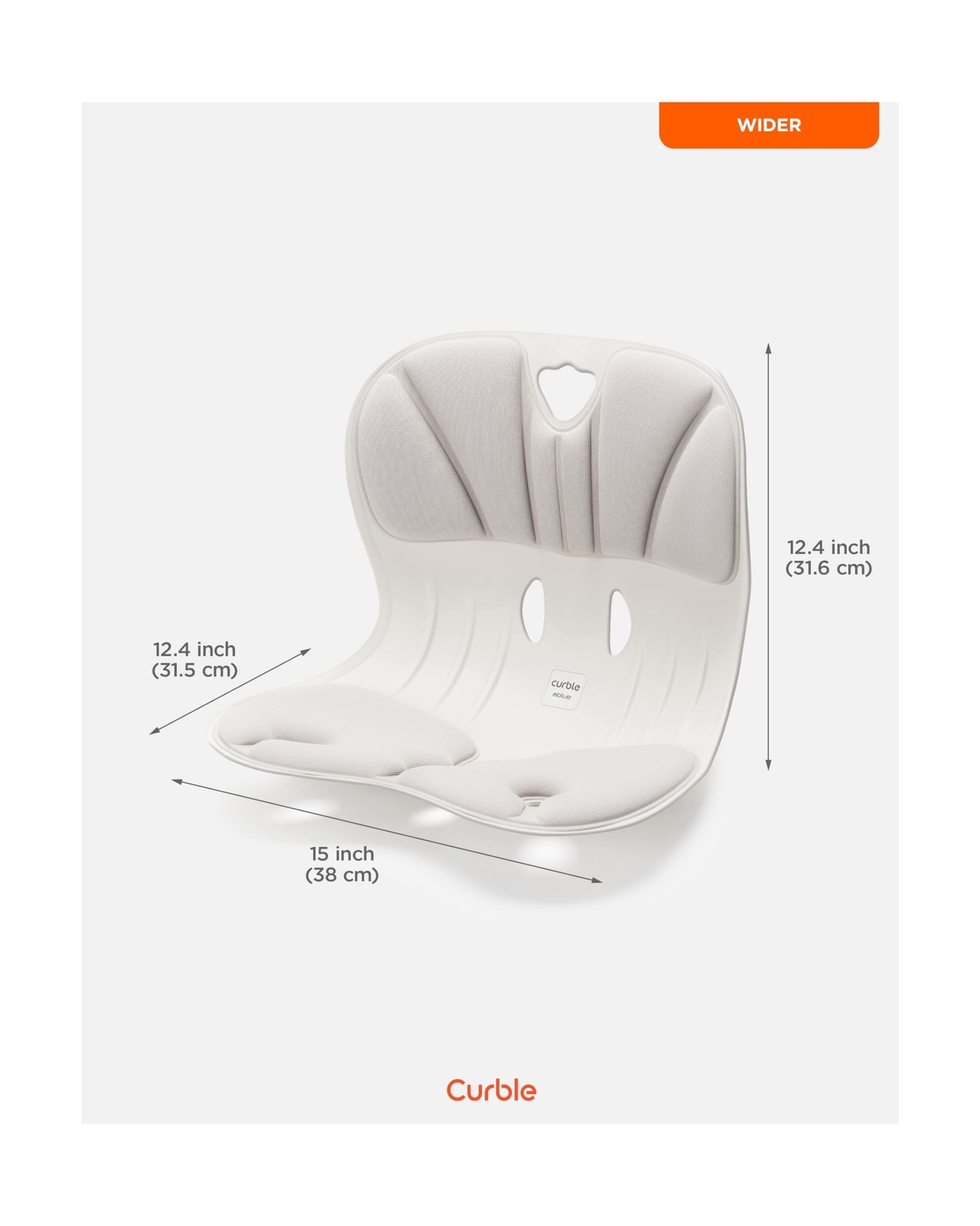 Curble [WIDER] Ergonomic Lower Back Chair Support, Lumbar Support Back ...