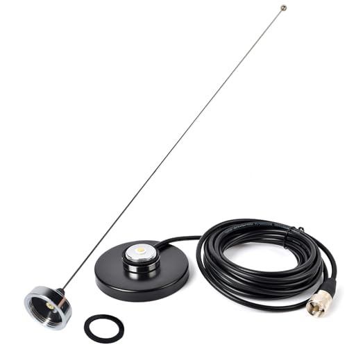 2M VHF-Band Amateur Antenna 144mhz(136-174Mhz) with NMO Mount Magnetic ...