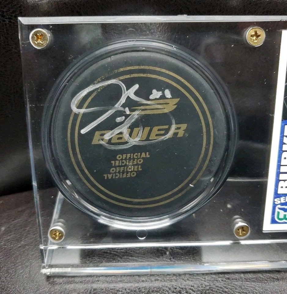 Sean Burke hockey card and autographed Puck | eBay