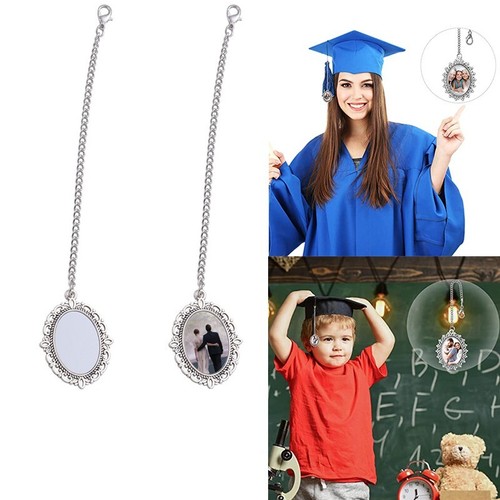Sublimation Blank Graduation Cap Tassel Memorial Photo Charm Gift DIY ...
