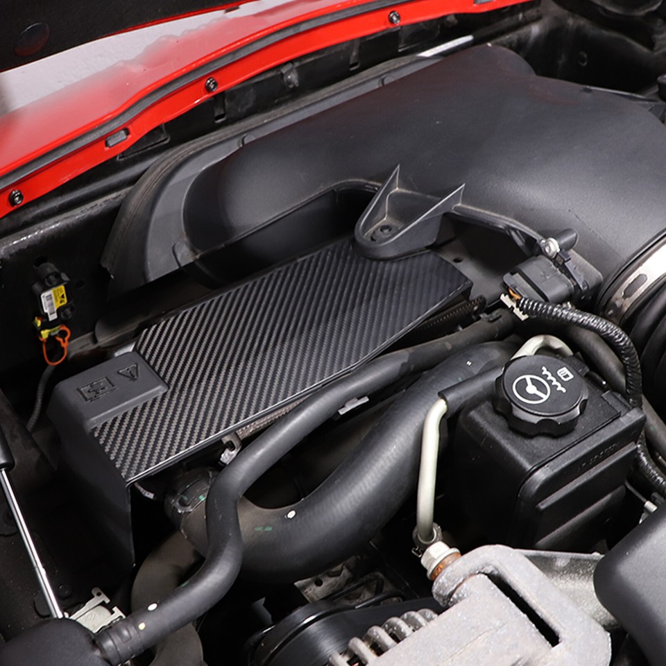 Matte Carbon Fiber Air Filter Baffle Both Sides LS3 Engine Trim For ...