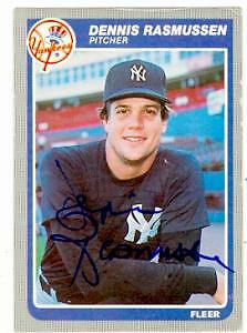 Dennis Rasmussen autographed baseball card (New York Yankees) 1985 ...