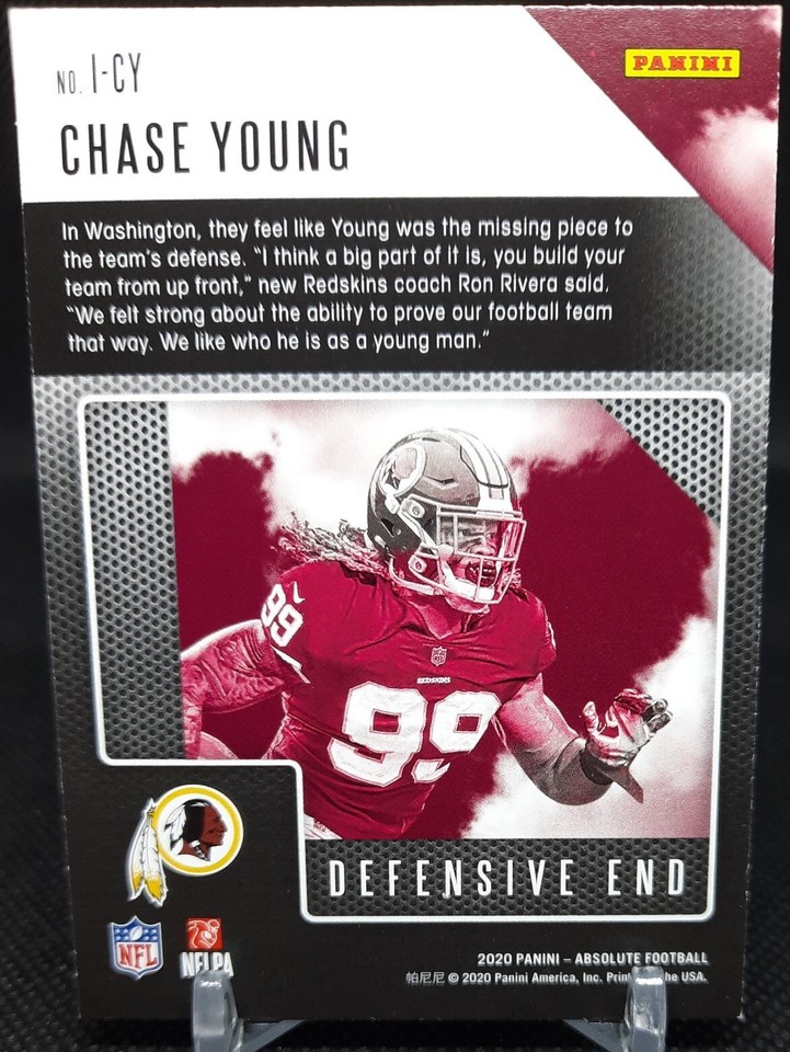 🔥 2020 Panini Absolute Football Chase Young Introductions RC #I-CY ...