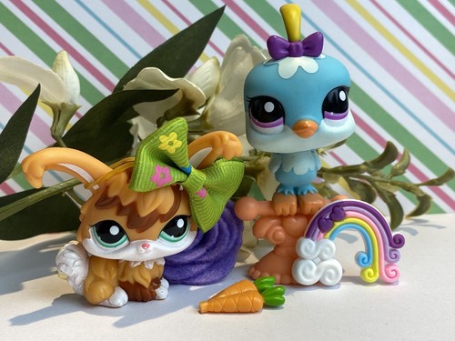 Authentic Littlest Pet Shop Lps 2461 2462 Rare Caramel Angora Rabbit ...