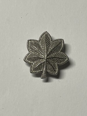 US Army / US Air Force Major Rank Metal Insignia Silver Oak Leaf | eBay