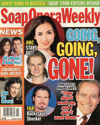 SOAP OPERA WEEKLY Magazine April 10 2007 Eden Riegel Phil Carey John ...