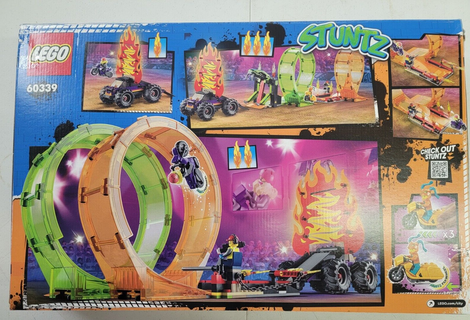 LEGOS 60339 STUNTZ MONSTER TRUCK TRACK DOUBLE LOOP STUNT ARENA SET ...