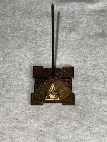 Antique Victorian Brass Bill Spike or Cash Register Receipt Holder ...