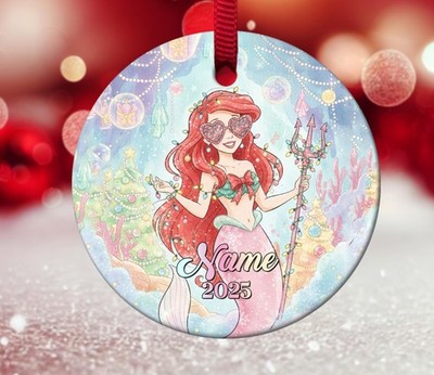 Personalized The Little Mermaid Christmas Ornament 2025 Custom Name ...