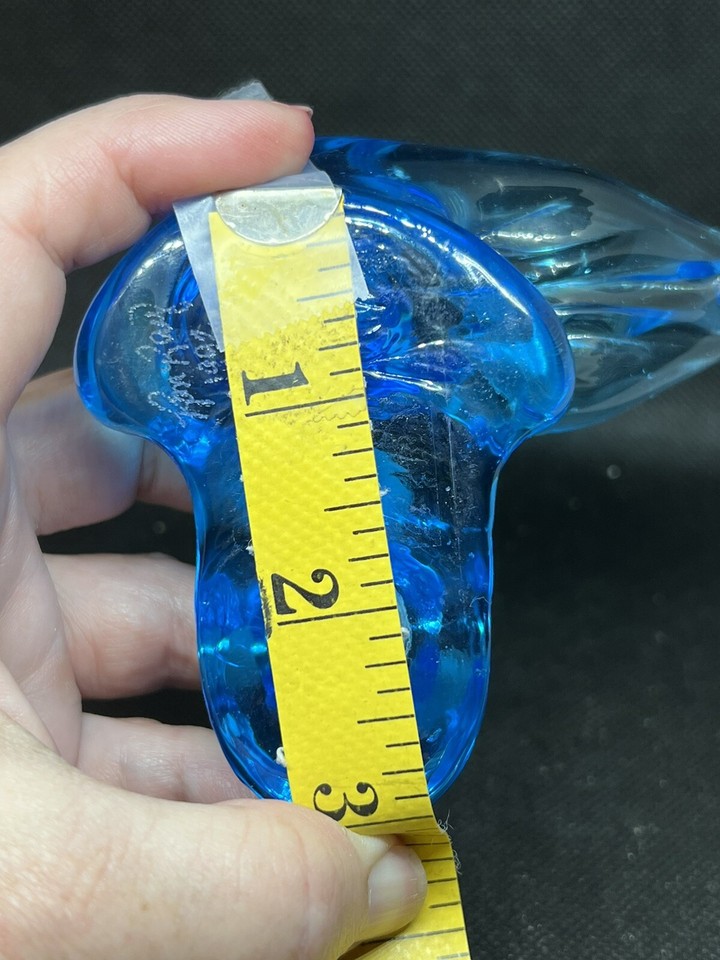 Vintage 1992 Blue Bird of Happiness Signed Ron Ray Art Glass Candle ...