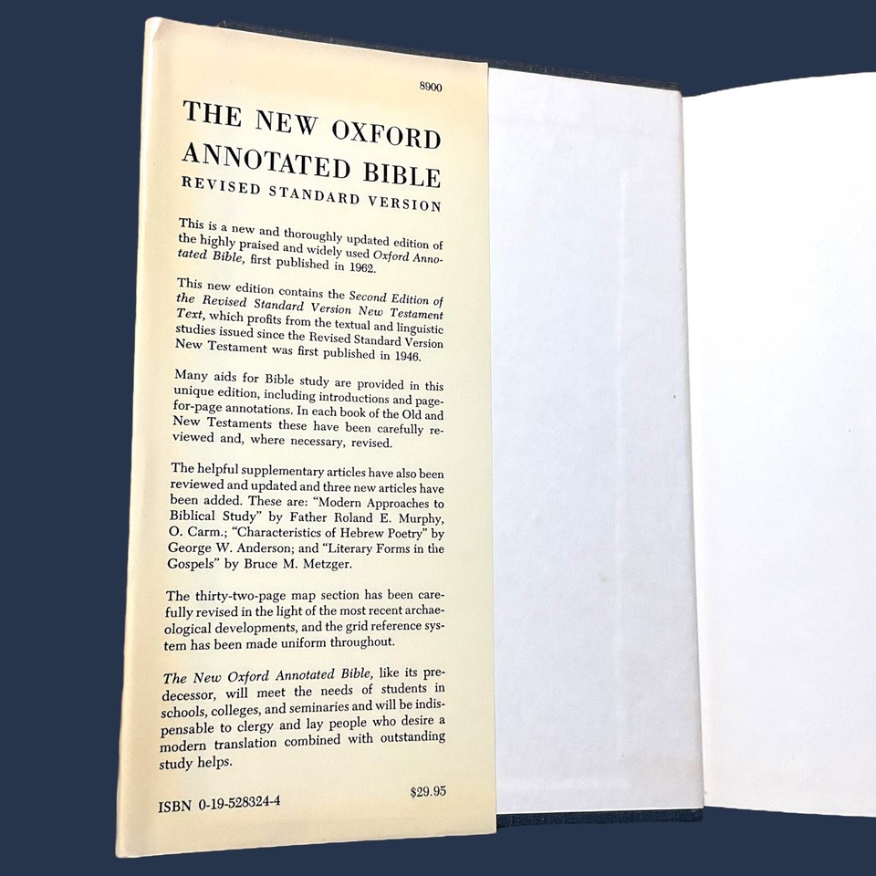 Vintage 1973 The New Oxford Annotated Bible Revised Standard Version ...