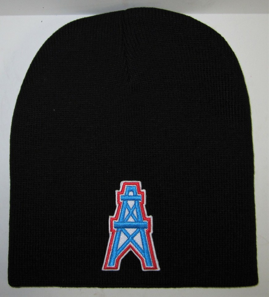 Houston Oilers Beanie 🏈Knit Hat 🏈VINTAGE NFL PATCH/LOGO 🏈6 Cool Colors ...