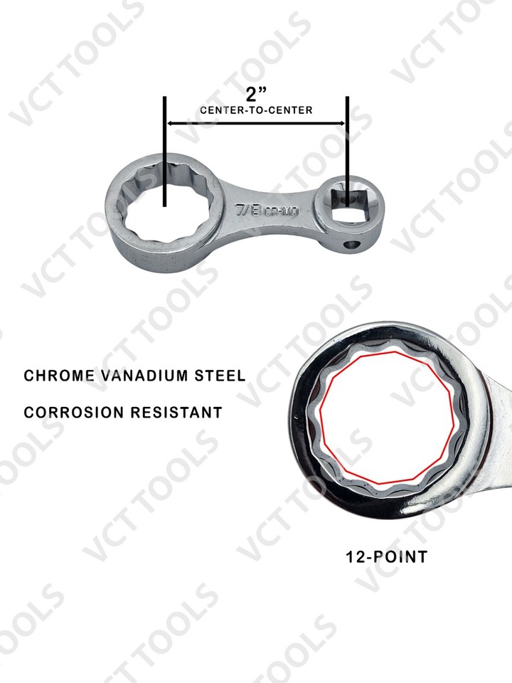 VCT 12-piece Standard 12-point Box End Torque Extension Adapter Set 5/ ...