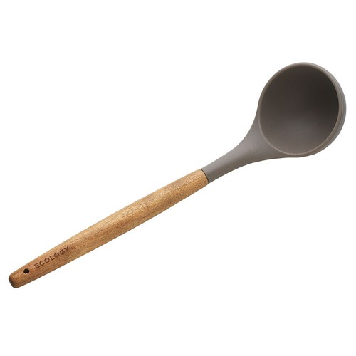 Ecology Acacia 32cm Wood Silicone Ladle Kitchen Food Cooking Utensil ...
