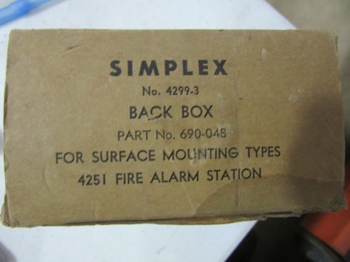 Simplex 4299-3 Back Box Red P/N 690-048 NEW!!! with Free Shipping | eBay