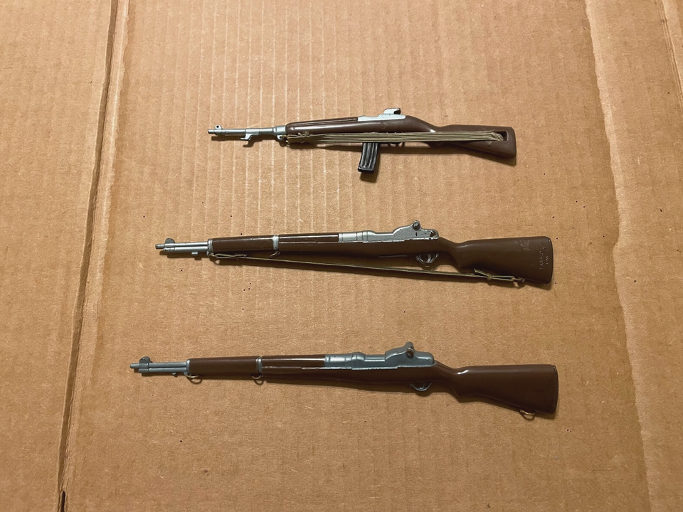 VINTAGE GI JOE ACTION SOLDIER/ MARINE INFANTRY M-1, CARBINE RIFLES ...