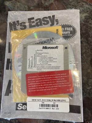 MICROSOFT WIN 98 2nd EDITION CD OPERATING SYSTEM / 3.5 FLOPPY BOOT DISC ...