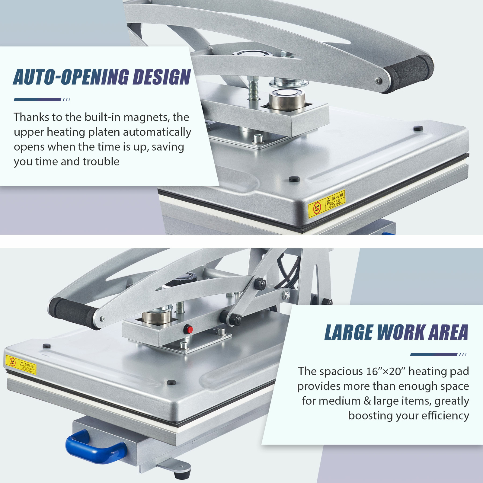 Heat Press Machine 16x20 Auto Open Clamshell T Shirt Press for Clothes ...