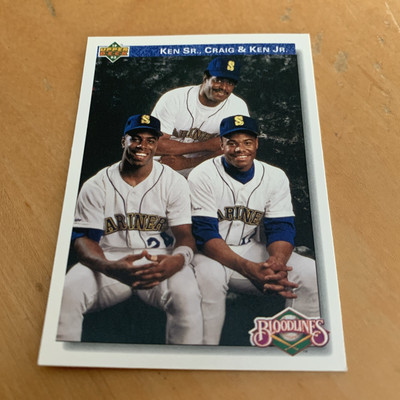 1992 Upper Deck #85 Ken Griffey Jr Craig Griffey Ken Sr Baseball Card ...
