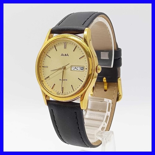 787 Free shipping/Battery replaced/New belt/ALBA/Quartz watch/Men's | eBay