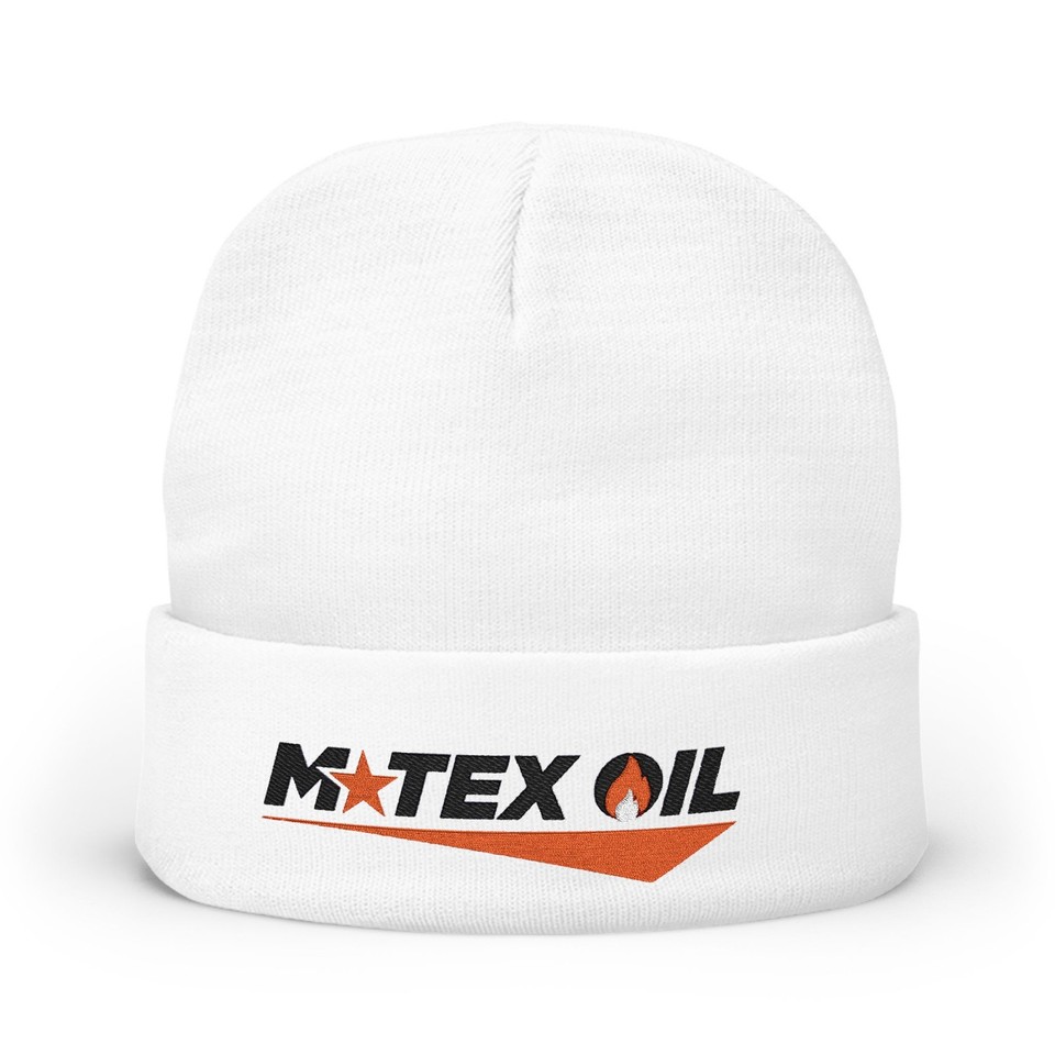 Embroidered Logo Beanie — Landman-MTex Oil' Knit Cuffed Hat | eBay