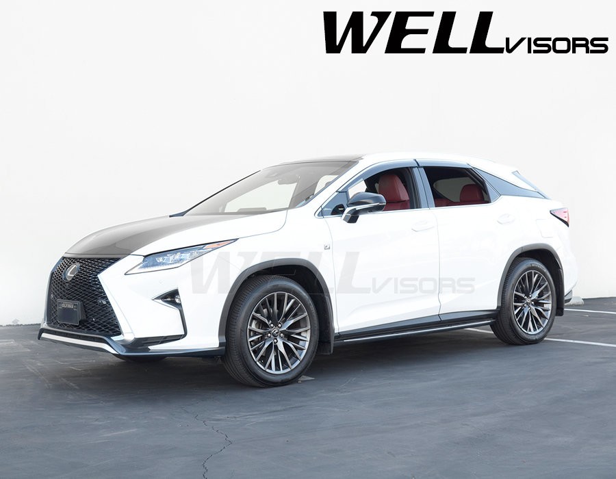 WELLvisors for Lexus RX350 RX450h 16-22 Side Window Visors Chrome Wind ...