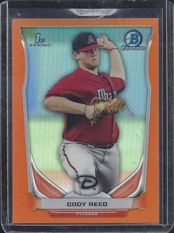CODY REED 2014 BOWMAN CHROME PROSPECTS DIAMONDBACKS ORANGE REFRACTOR #D ...