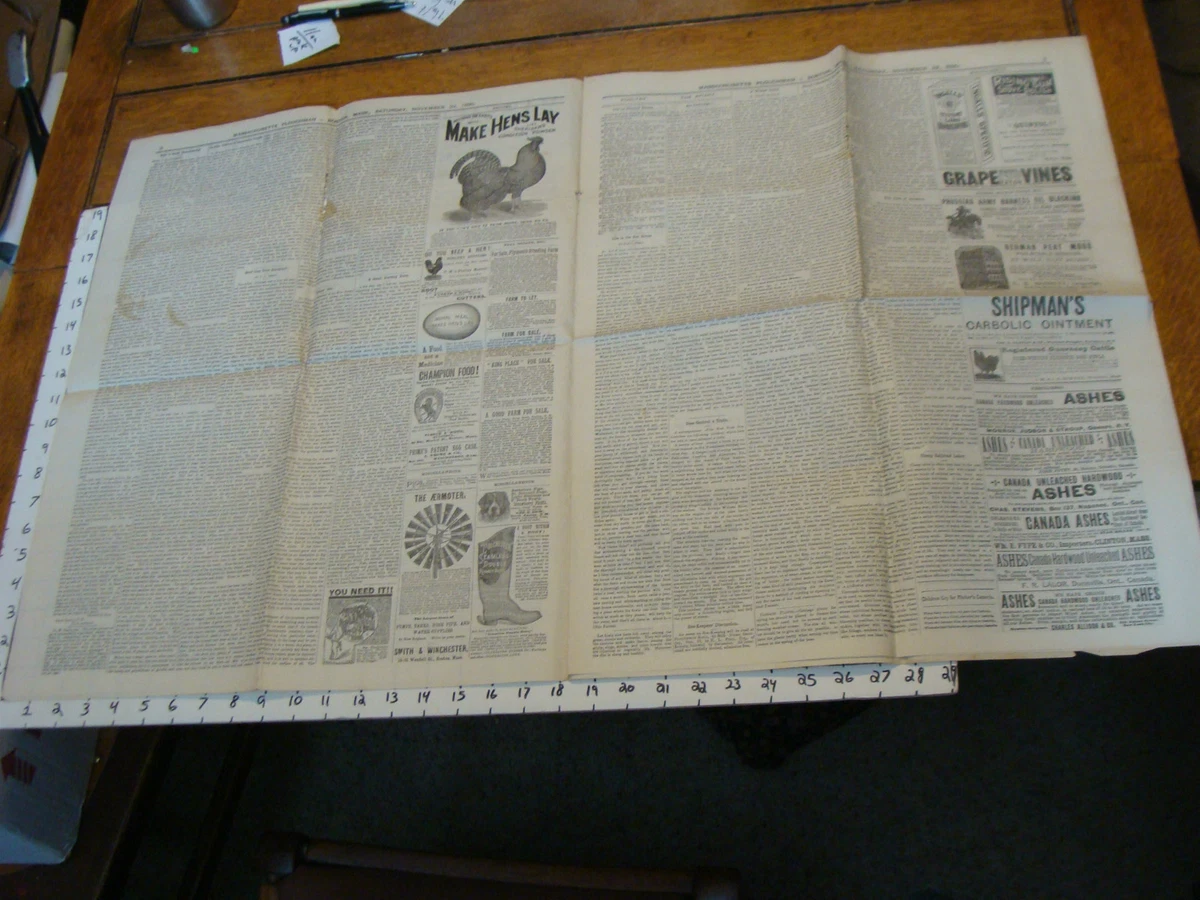 1890 Old Newspaper Cover