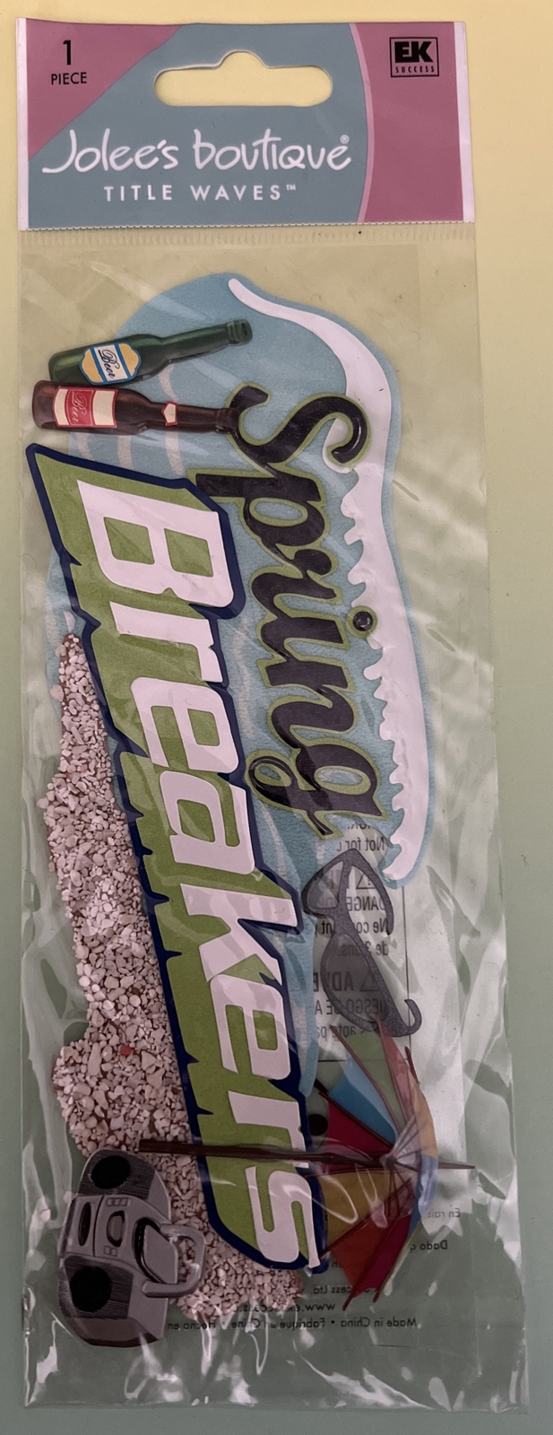 Jolee’s Boutique SPRING BREAKERS 1pc Dimensional Scrapbooking Stickers ...