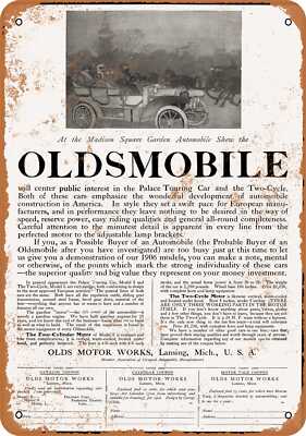 METAL SIGN - 1906 Oldsmobile - Vintage Look Reproduction | eBay